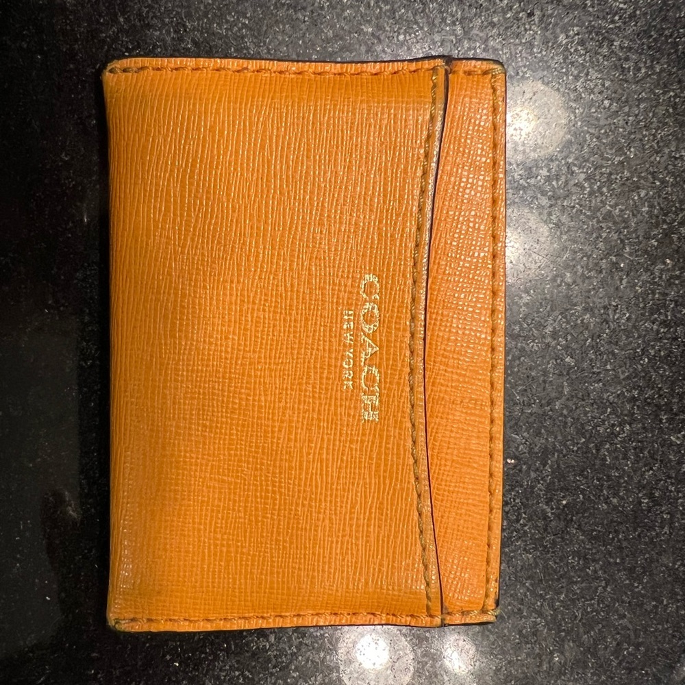 Authentic Coach Slim Id Card Holder Wallet - Gem